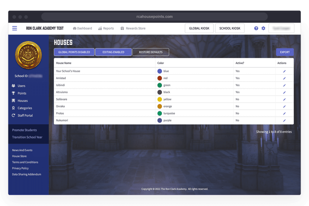 House App - The RCA House System